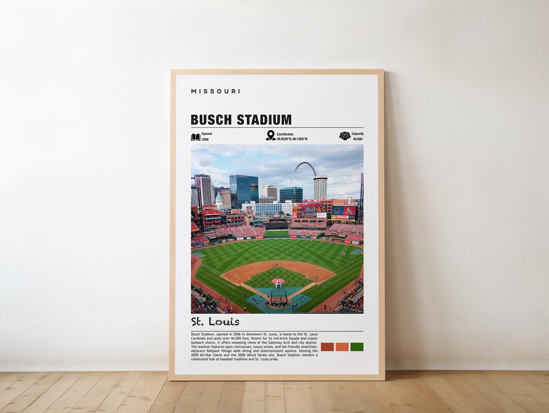 Busch Stadium Poster: Clean Design - Digital or Printed - Etsy