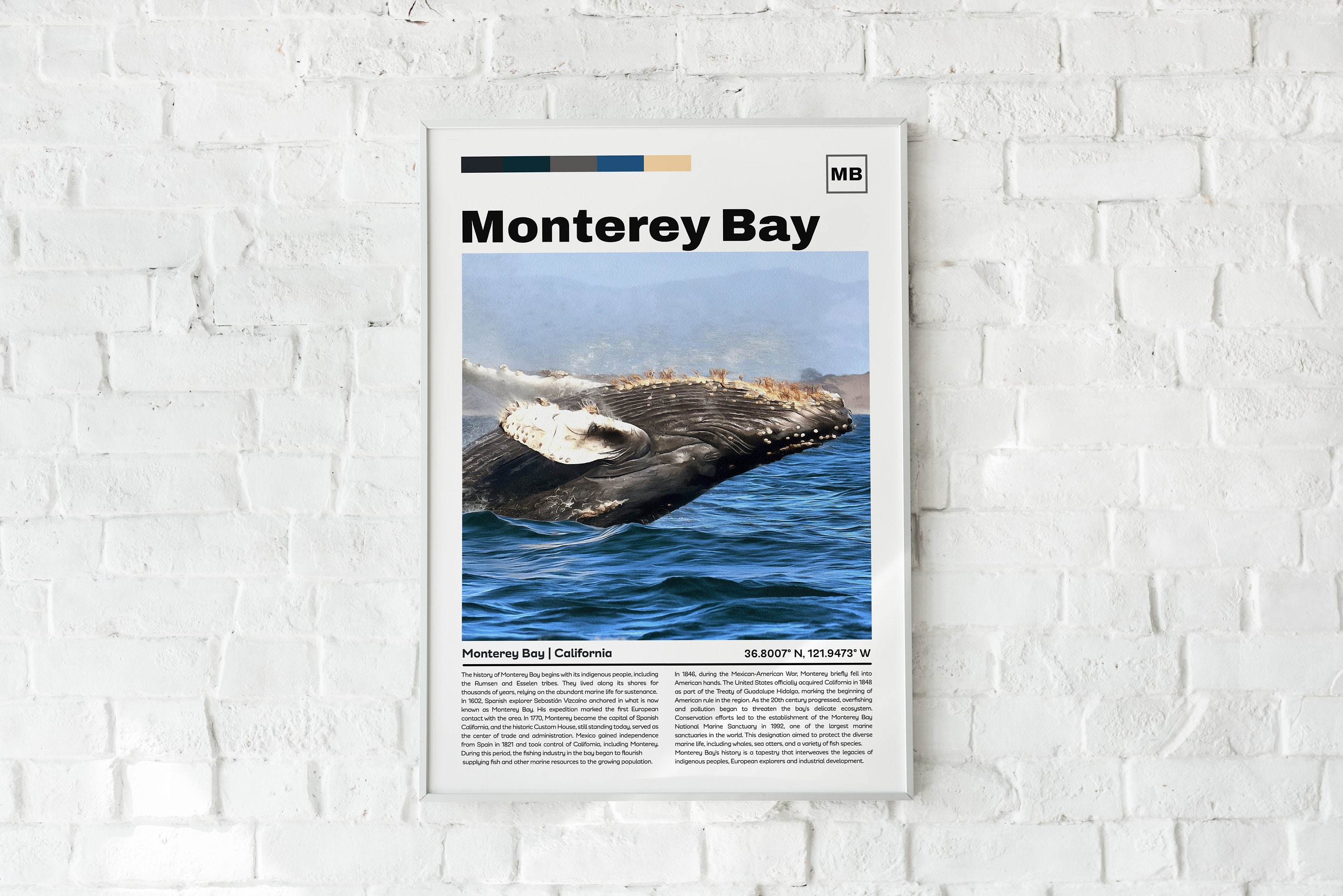 Monterey Bay Print, Monterey Bay Poster, Monterey Bay Wall Art ...