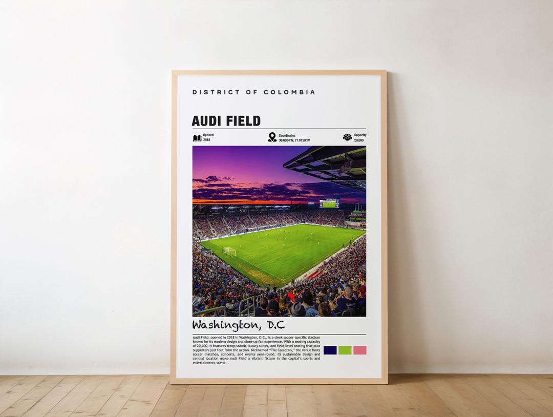 Audi Field Stadium Poster: Washington DC Soccer Arena Art - Etsy