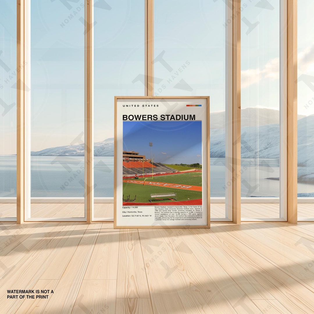 Bowers Stadium, Stadium Art, Sports Poster, Football Field, College ...