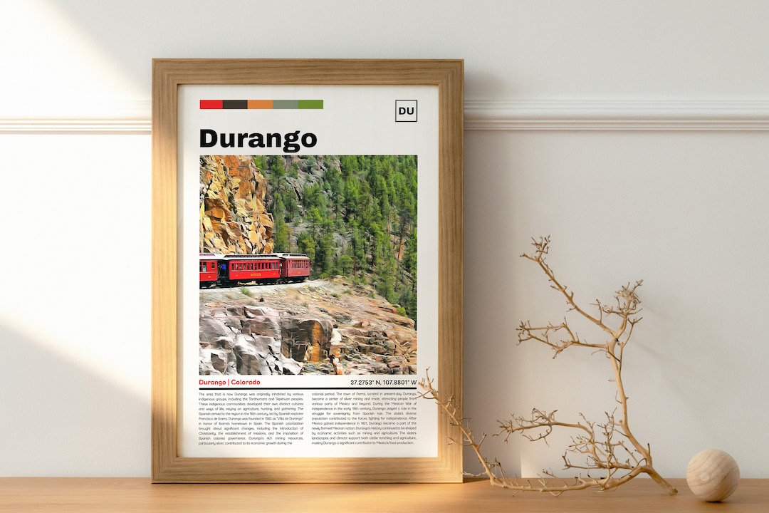 Durango Print, Durango Poster, Durango Wall Art, Durango Travel ...