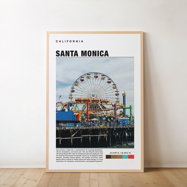 Santa Monica Poster - Etsy