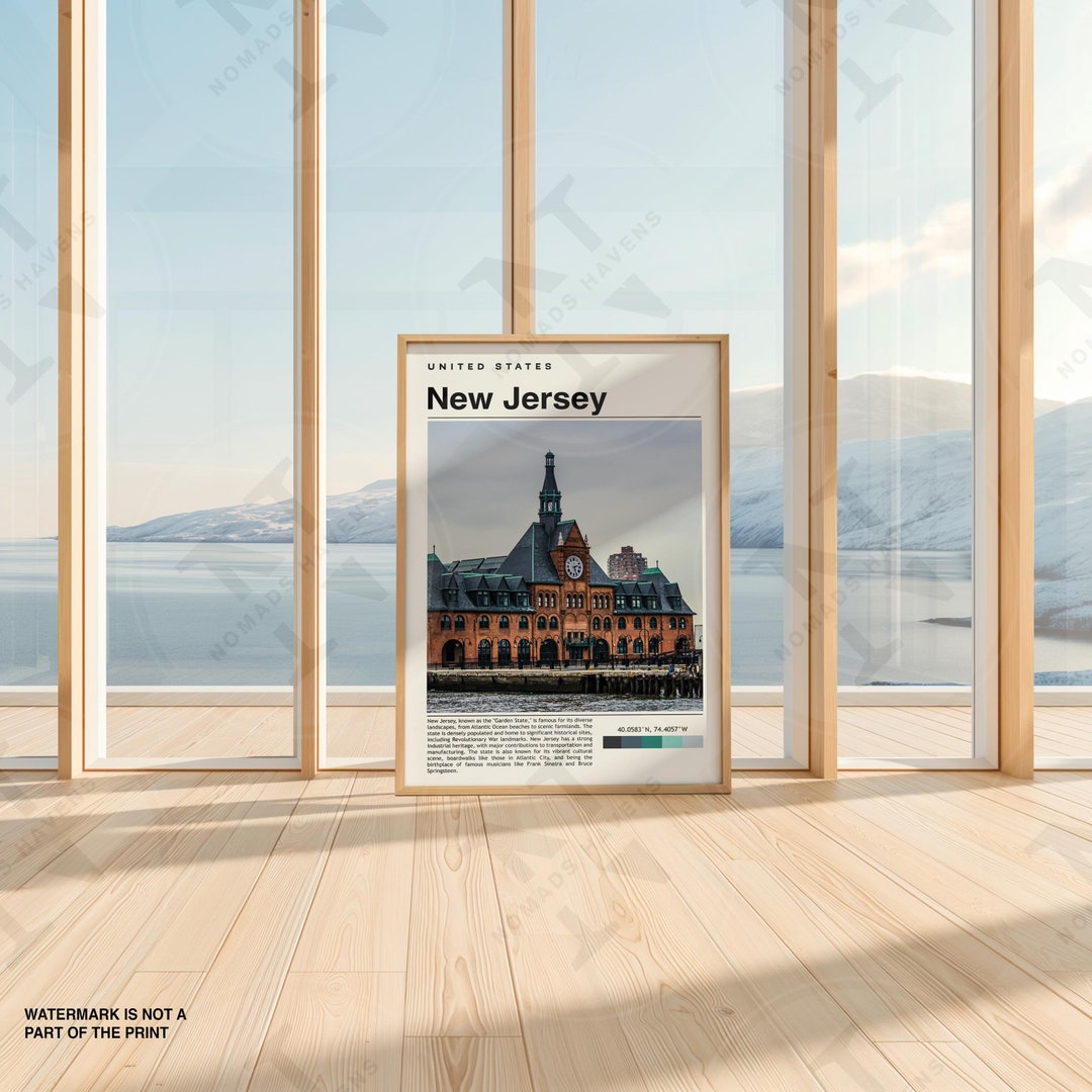 New Jersey Travel Poster, New Jersey Print, New Jersey Wall Art, New ...