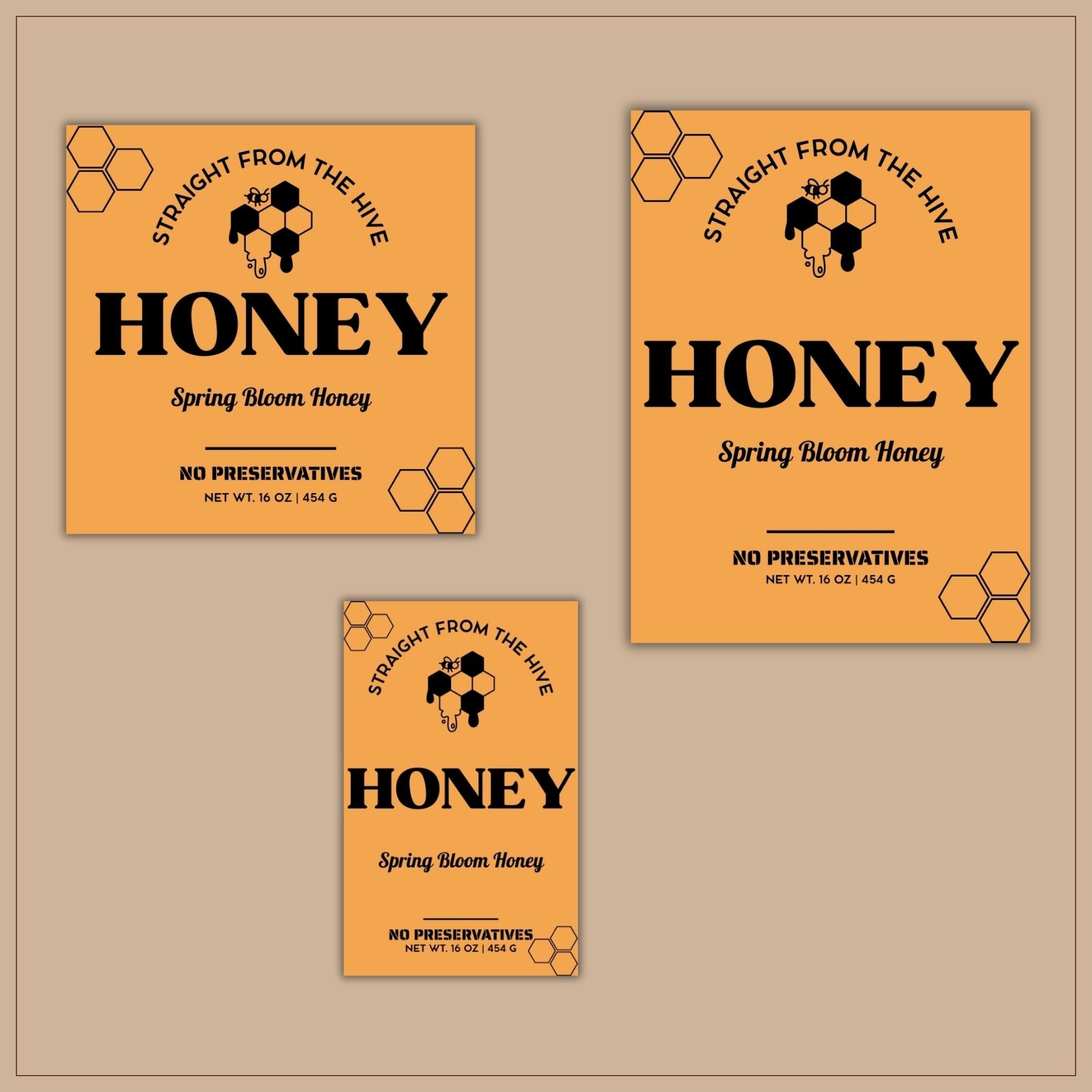 Editable Honey Label Template | Customizable Canva Label for Natural ...