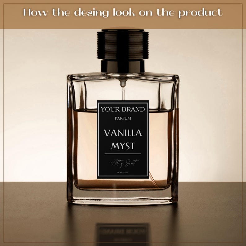 Editable Perfume Bottle Label | Etiquette Parfum | Custom Fragrance ...