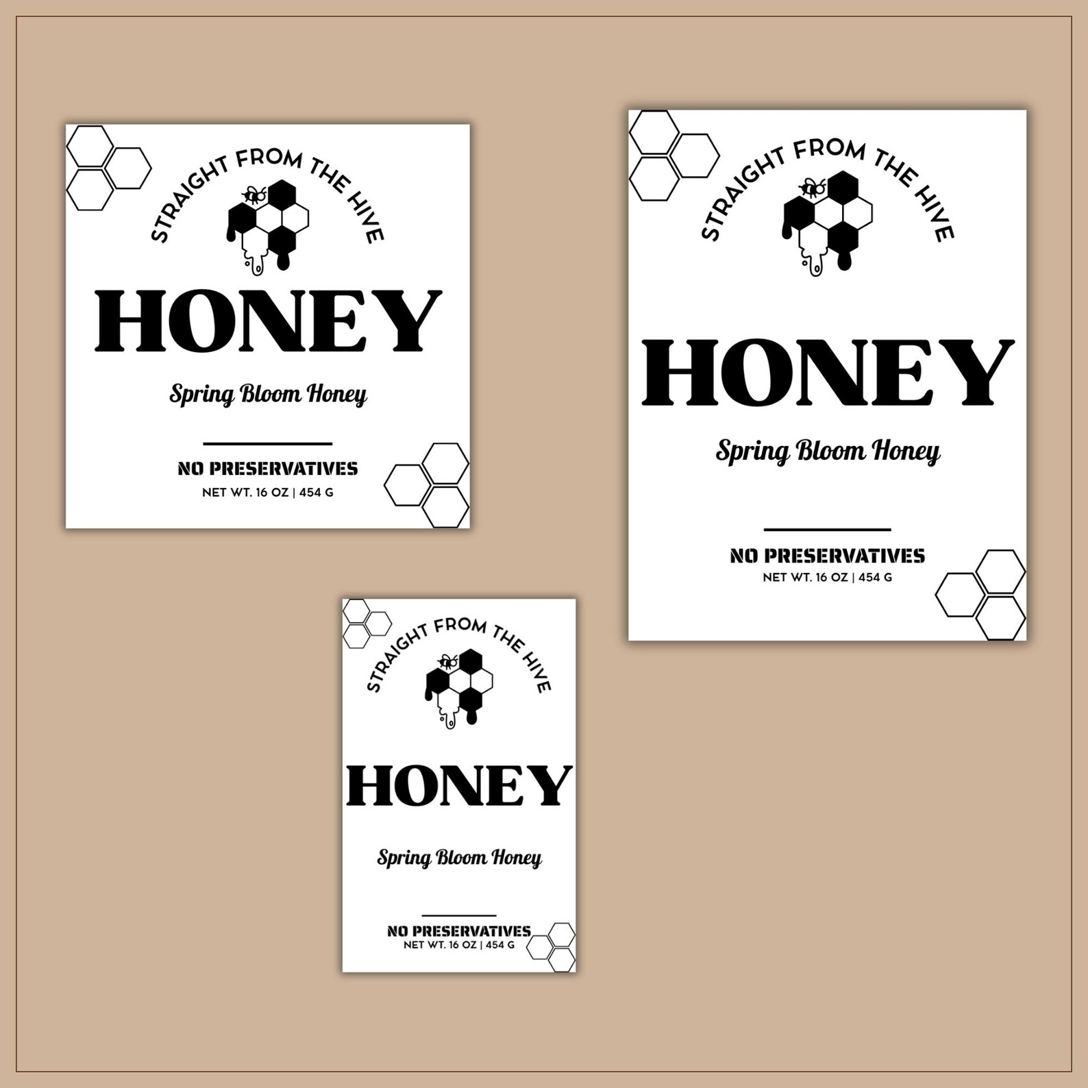 Editable Honey Label Template | Customizable Canva Label for Natural ...