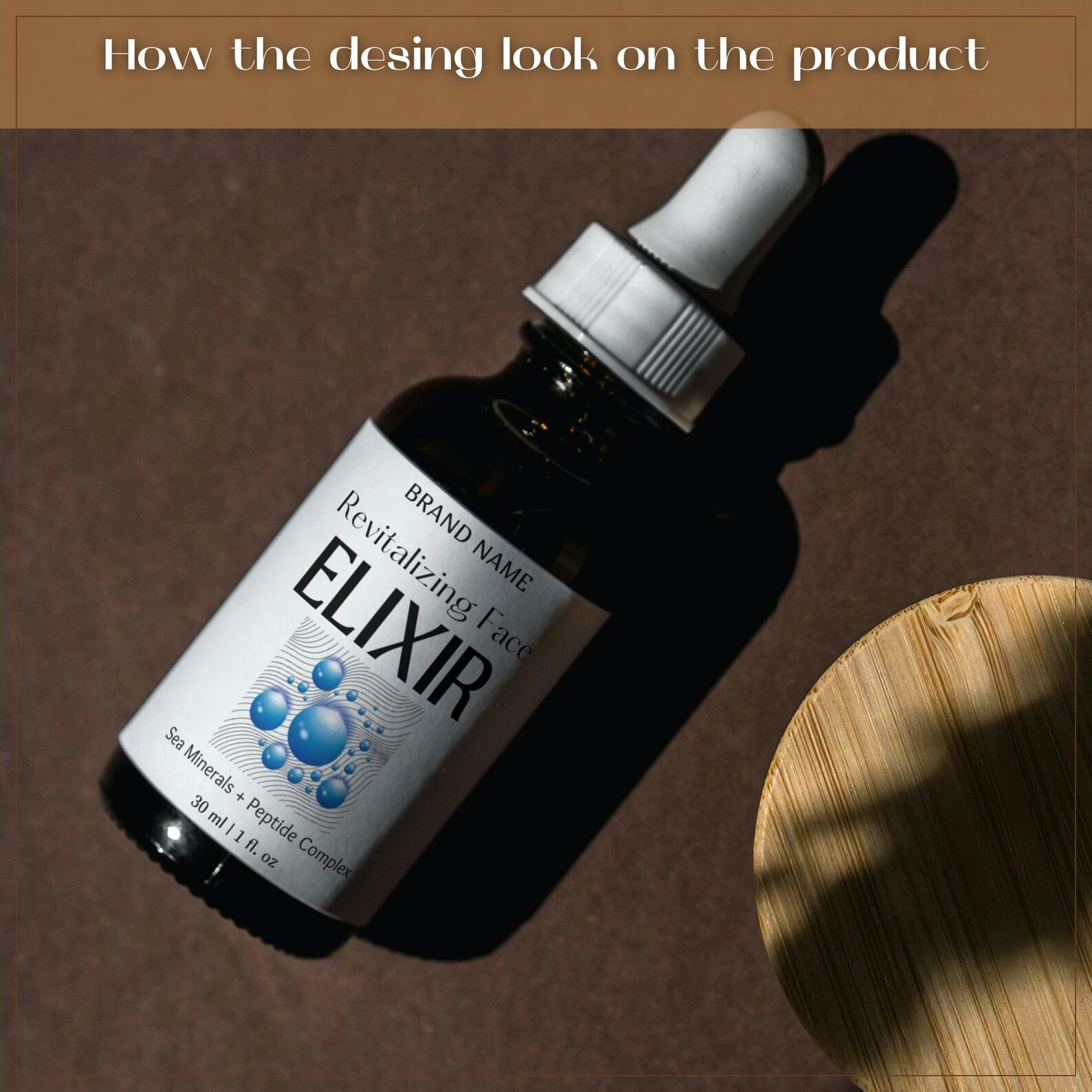 Editable Face Serum Label Template | Modern Skincare Label Design ...