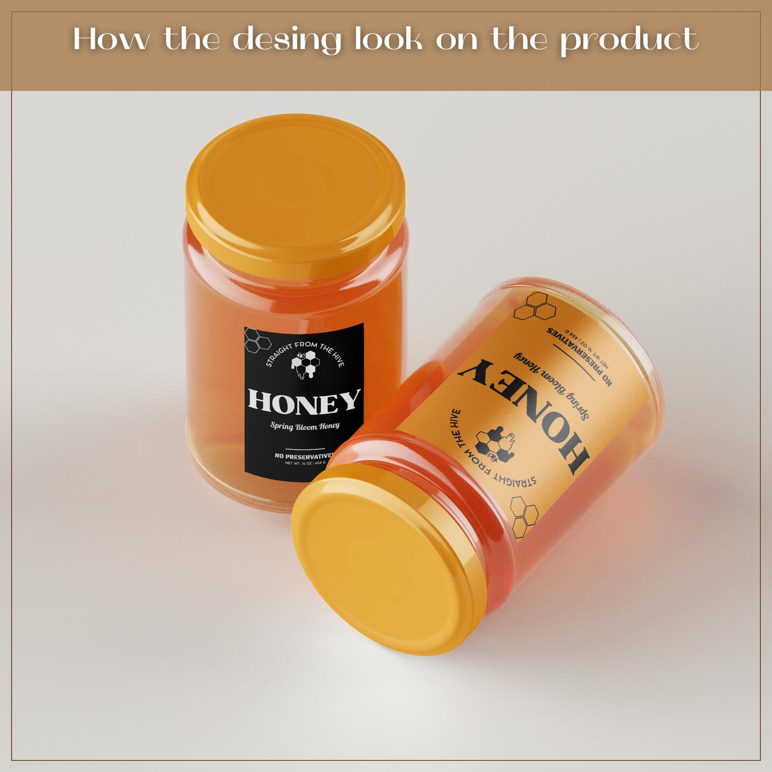 Editable Honey Label Template | Customizable Canva Label for Natural ...