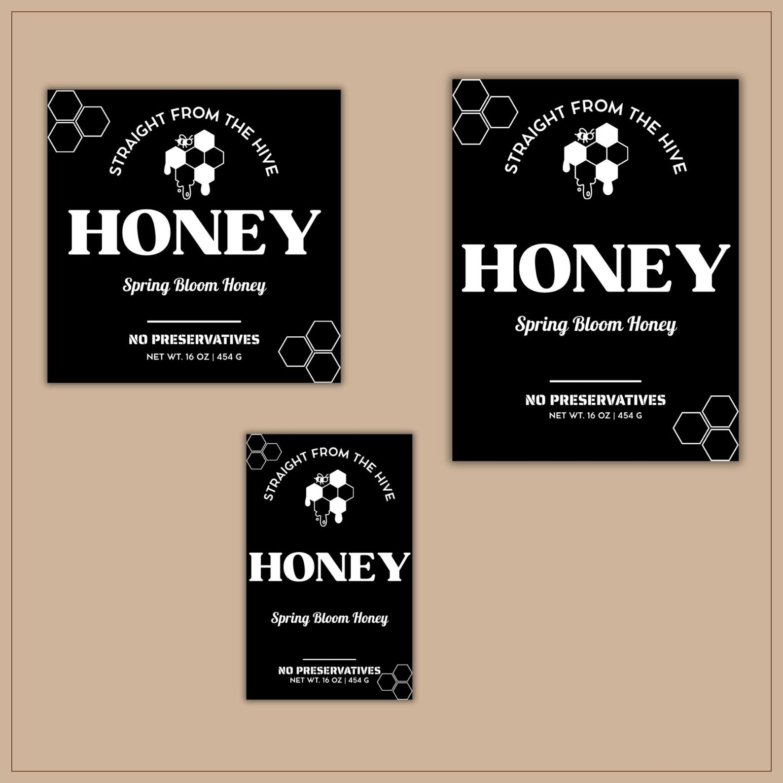 Editable Honey Label Template | Customizable Canva Label for Natural ...