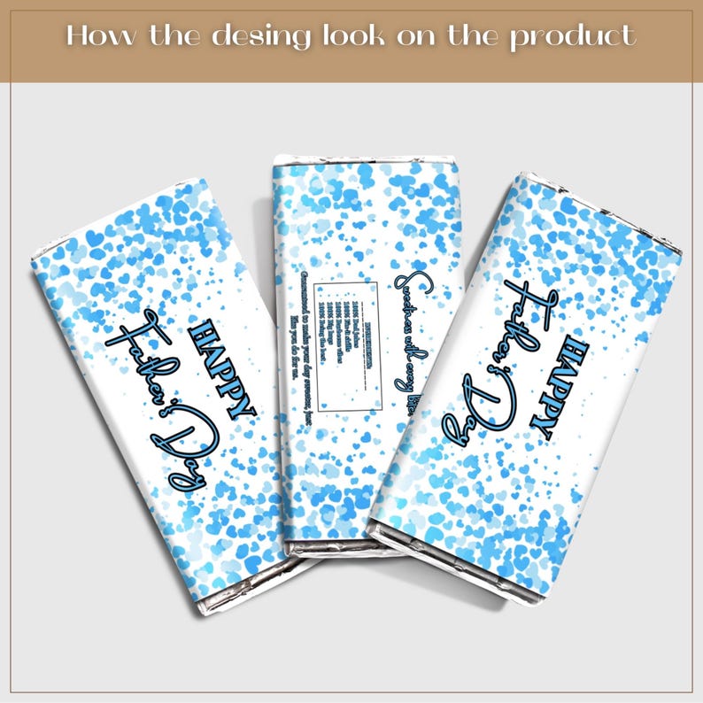 Personalized Father's Day Chocolate Bar Wrapper | Editable Candy Label ...