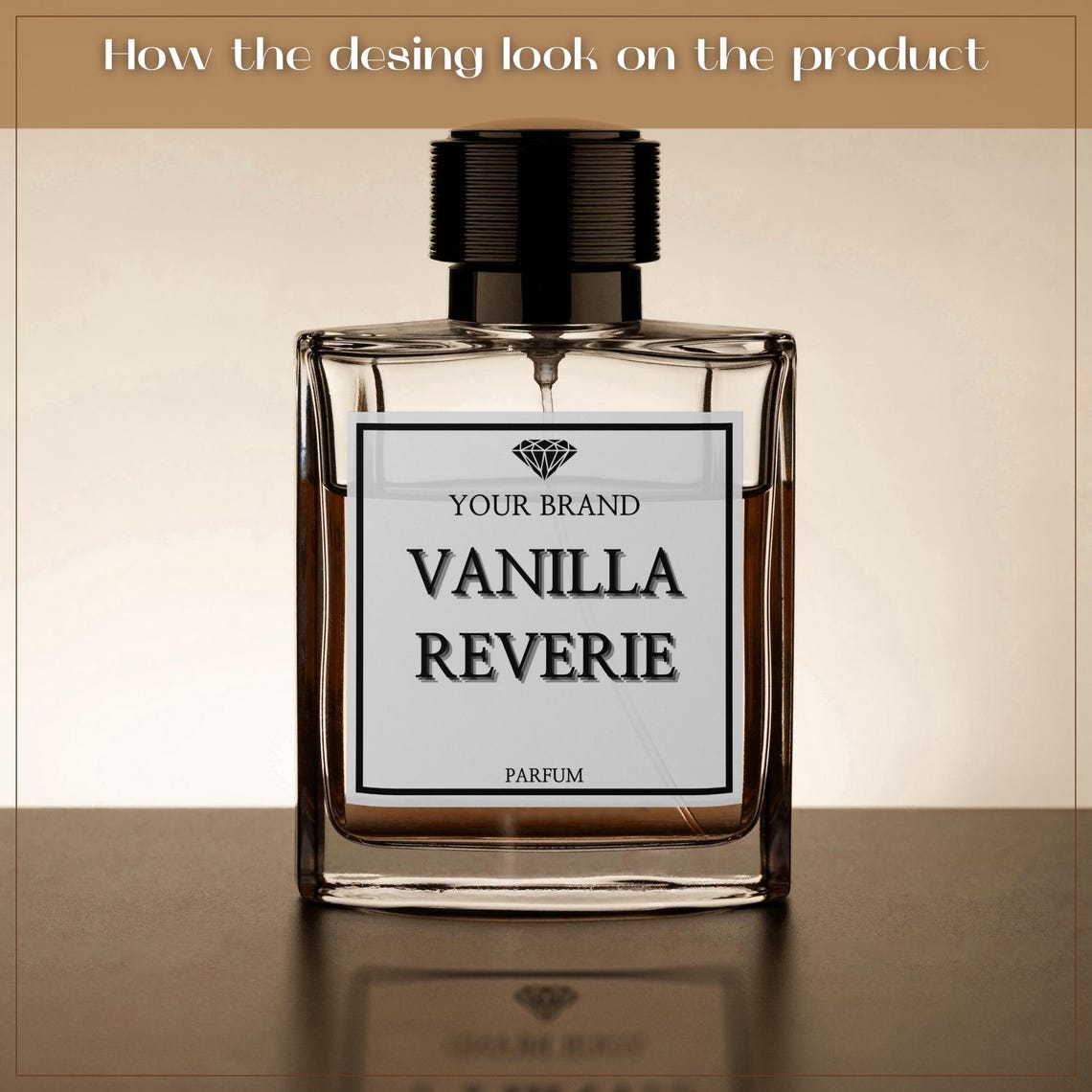 Editable Perfume Bottle Label Set – Front & Back | Etiquette Parfum ...