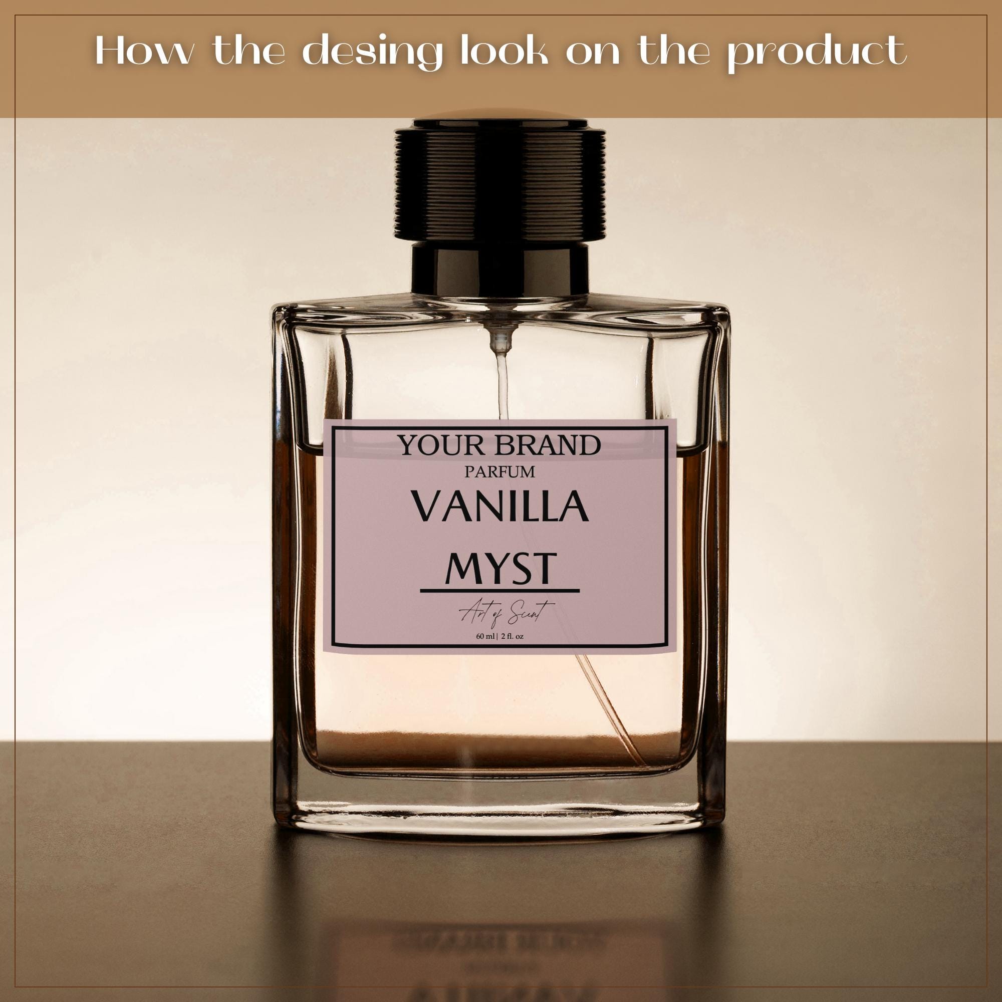 Editable Perfume Bottle Label: Custom Fragrance Sticker (digital ...