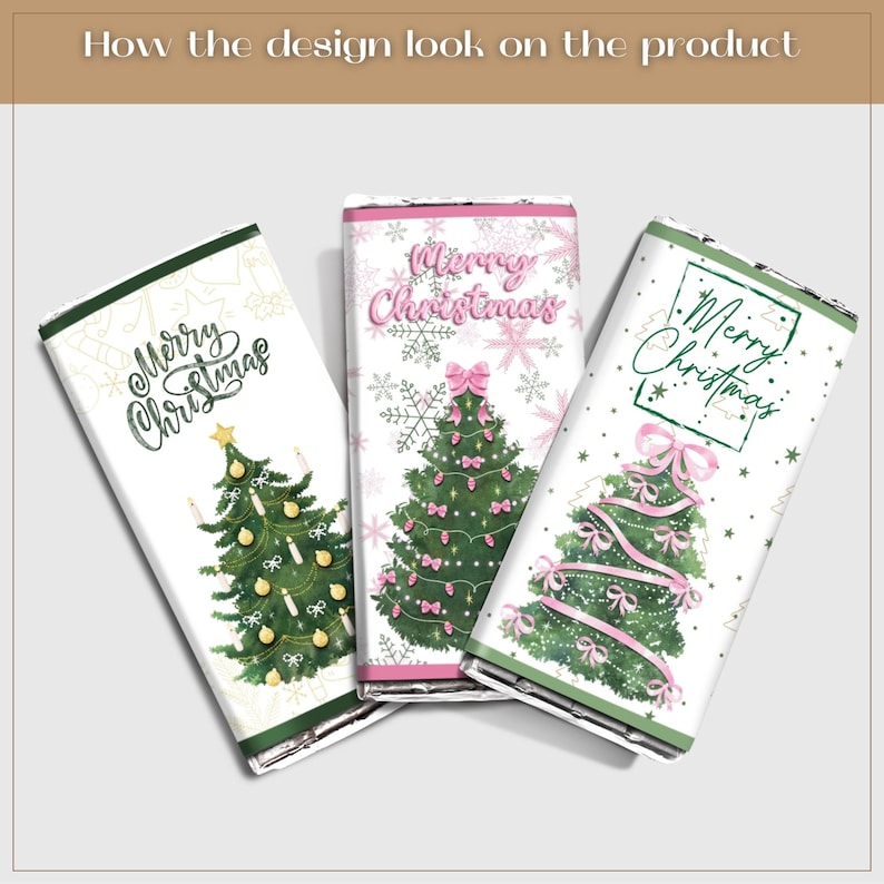 Christmas Chocolate Bar Wrappers PDF | Printable Holiday Candy Labels ...