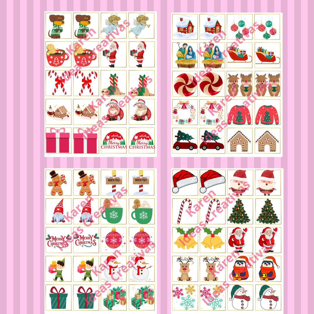 Memorama Navideño PDF imprimible Juego Memoria - Etsy México