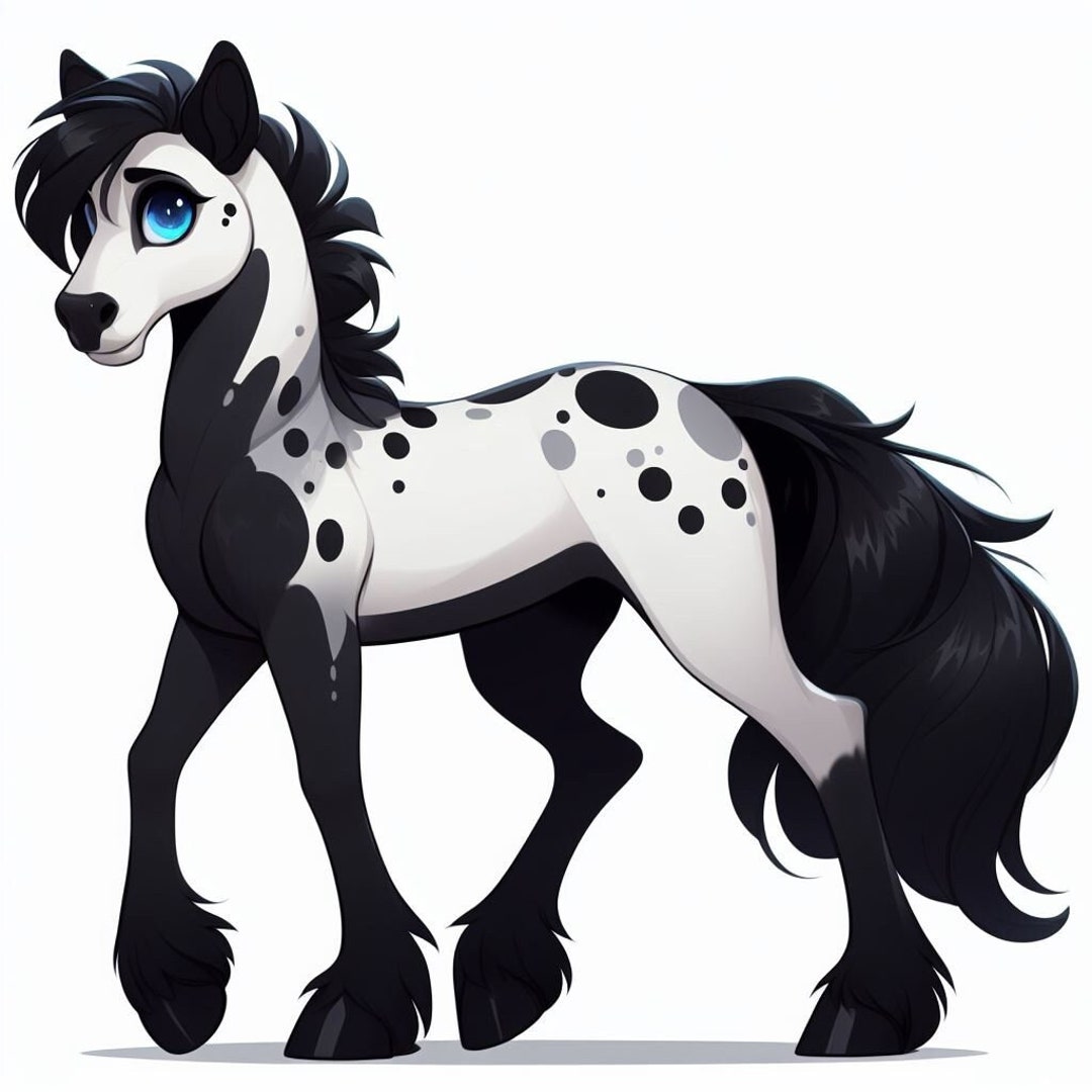 Dalmatian Horse Feral Fursona Adoptable - Etsy