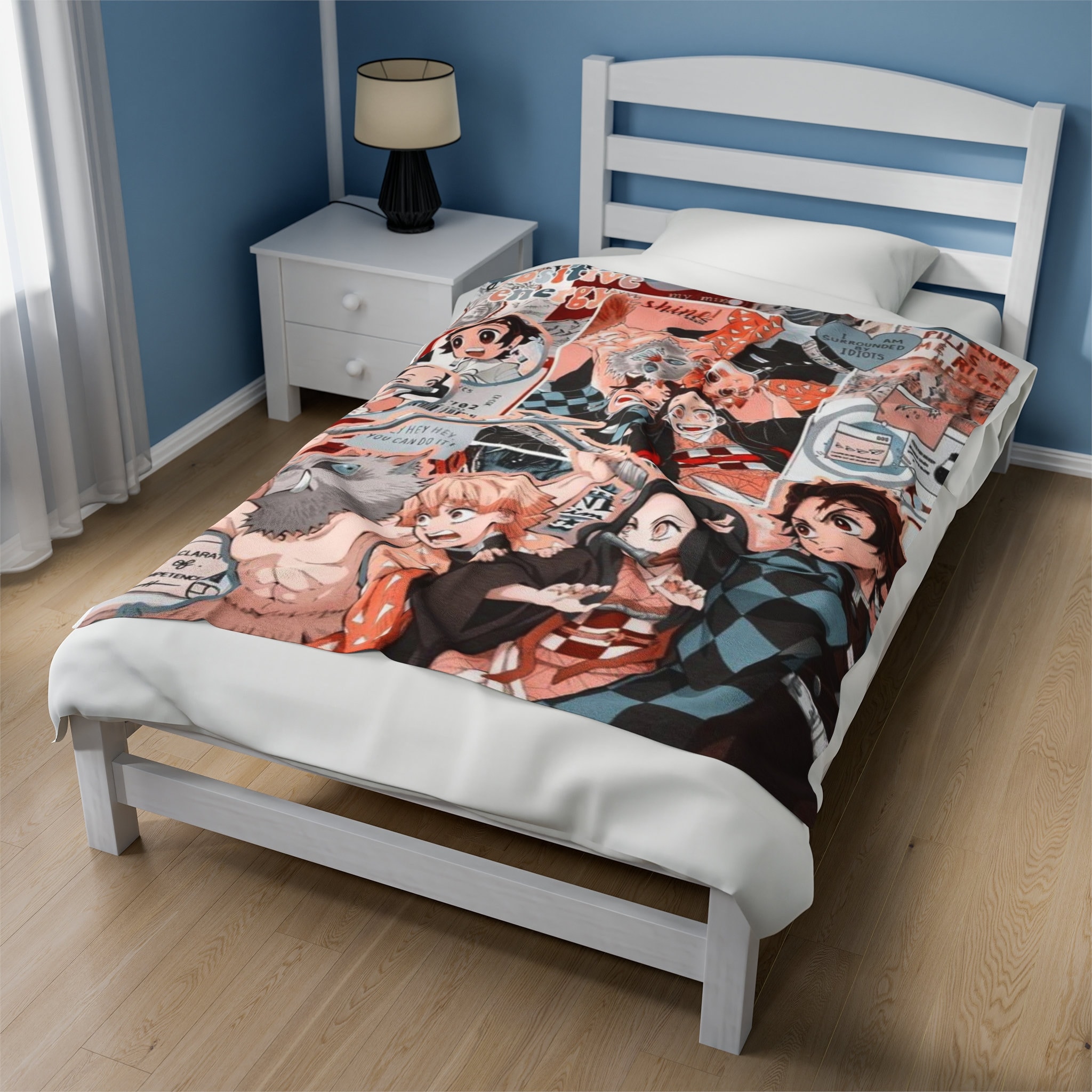 Demon Slayer Plush Blanket - Etsy