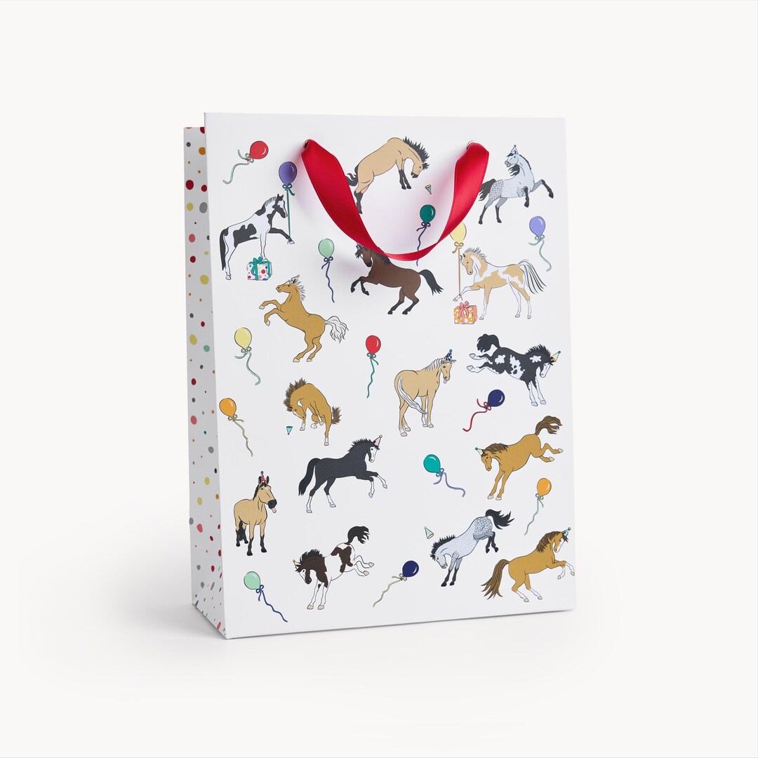 Party Ponies Birthday Gift Bag: Equestrian Horse-themed Gift Bags, PP ...