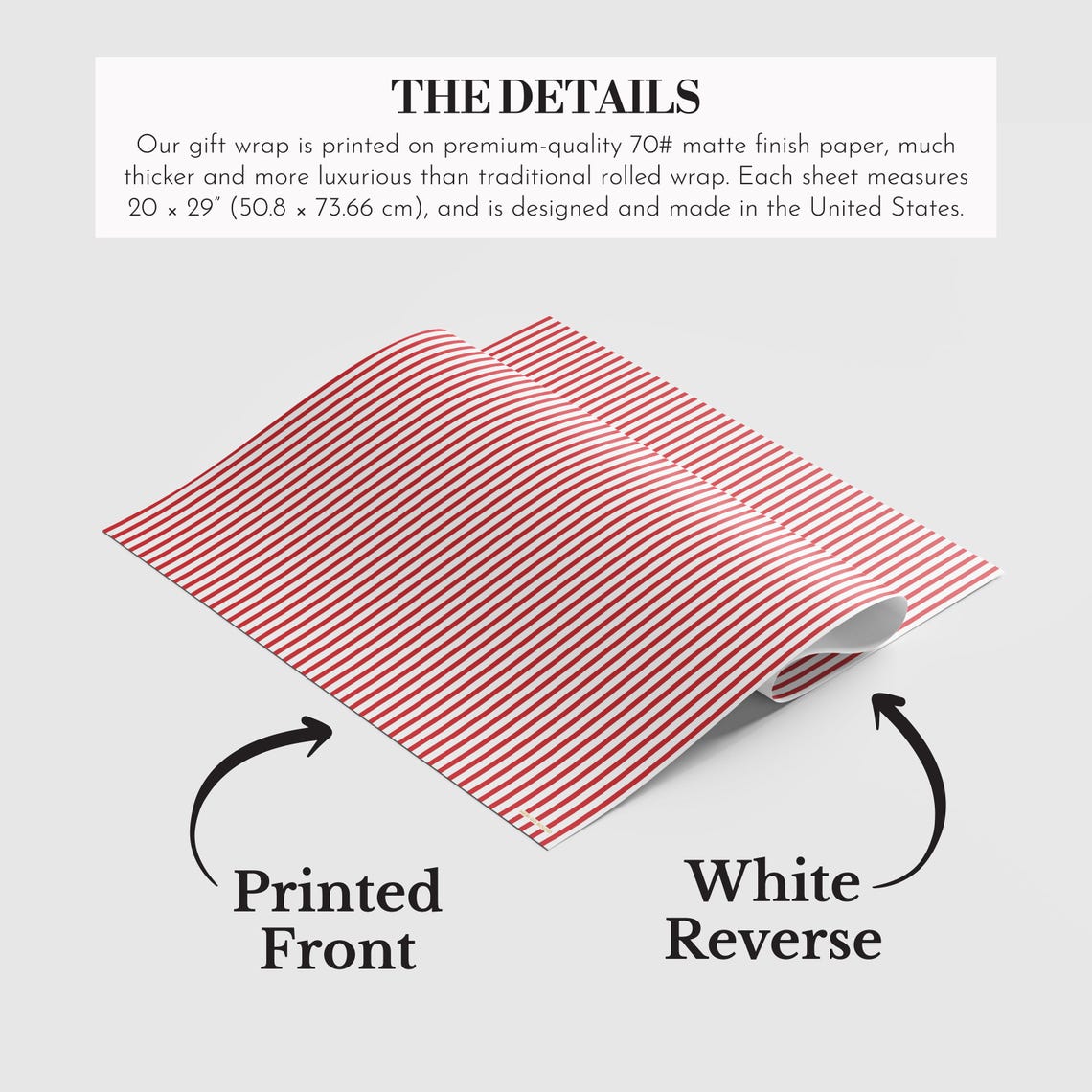 Candy Stripe Wrapping Paper: Red Striped Holiday and All Occasion Gift ...