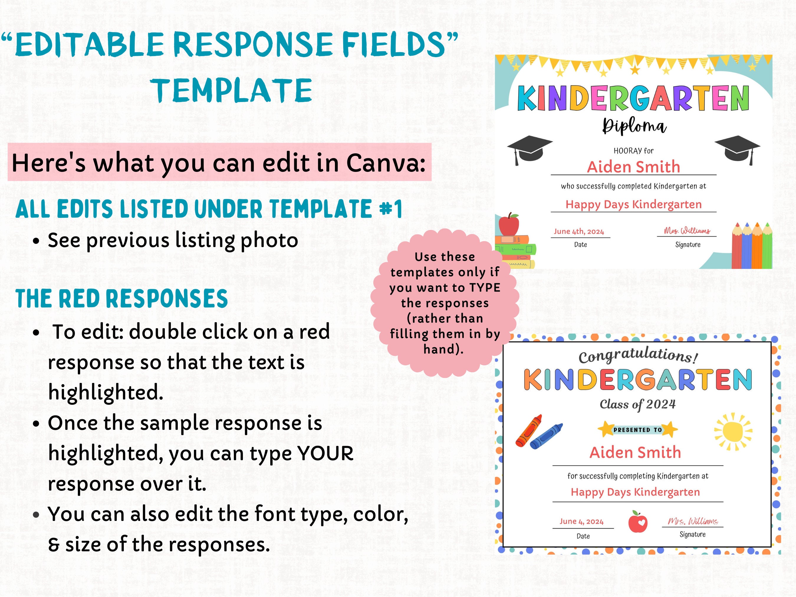 Editable Kindergarten Graduation Certificate, Printable Kindergarten ...