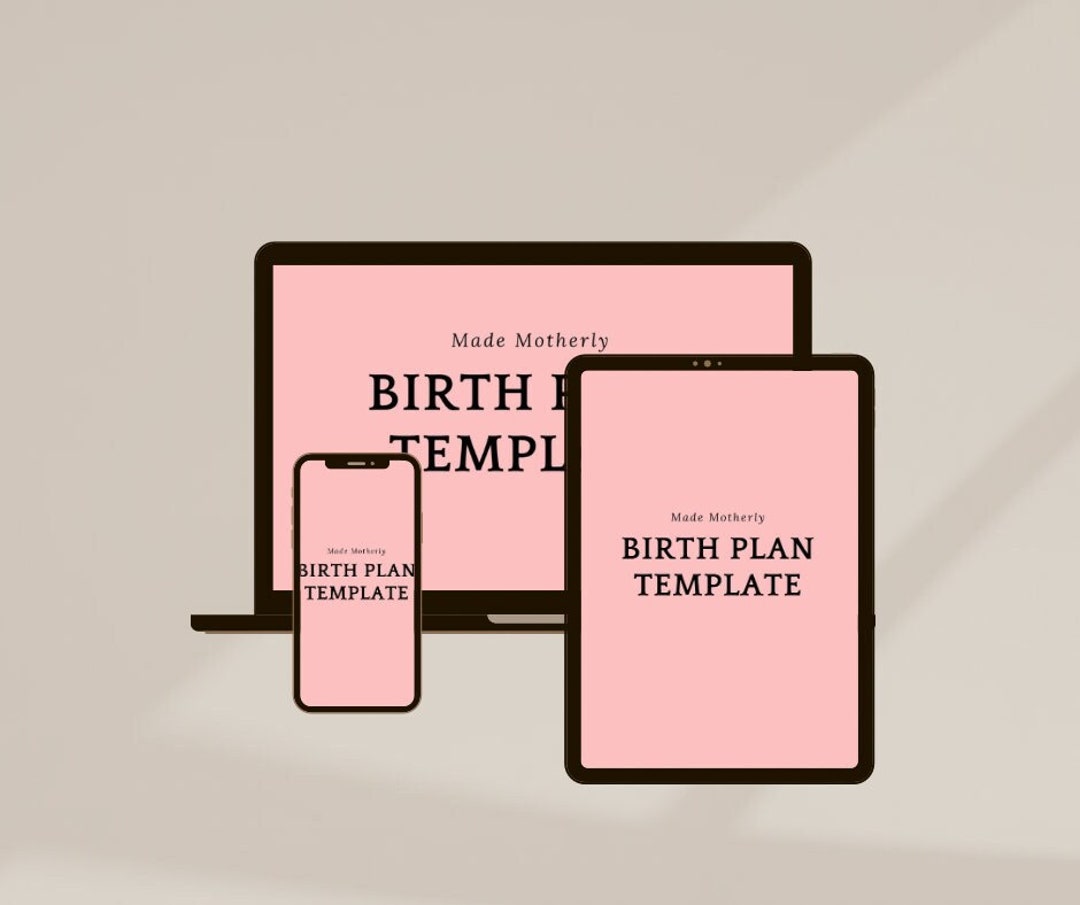 Best Birth Plan Template Printable Birth Plan Medicated Unmedicated ...