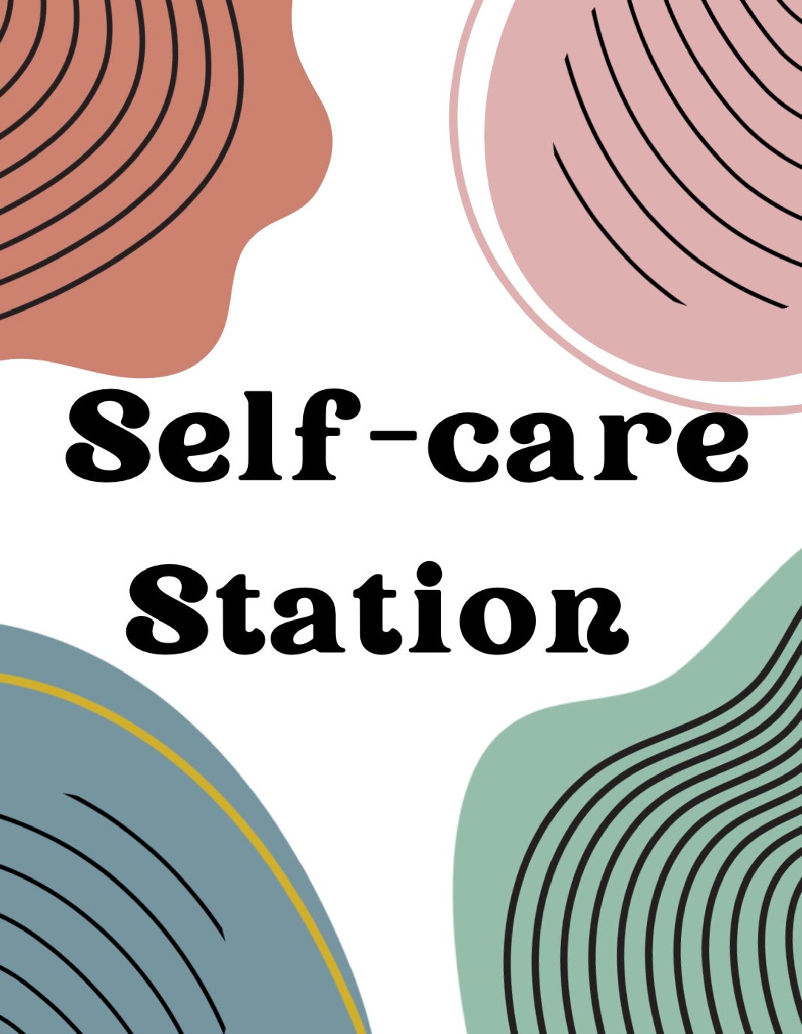 Self Care Station, School Nurse, Earthy Tones, Groovy Font, School ...