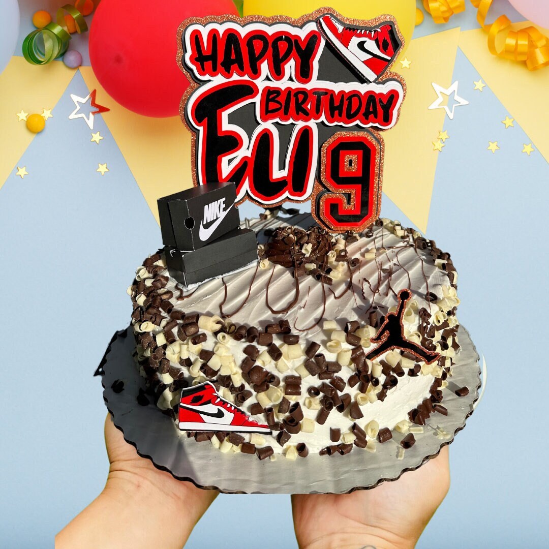 3D Jordan Sneakers Cake Topper Jordan Shoes Shoe Box Cake Topper. - Etsy