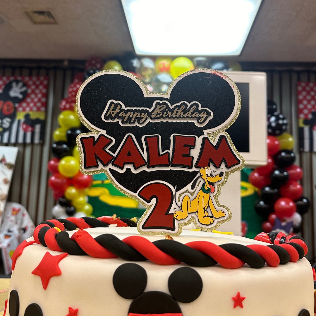 3D Mickey and Pluto Cake Topper Mickey and Friend Birthday Cake Topper ...