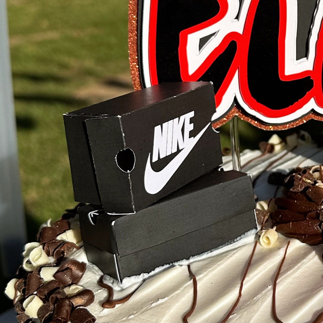 3D Jordan Sneakers Cake Topper Jordan Shoes Shoe Box Cake Topper. - Etsy