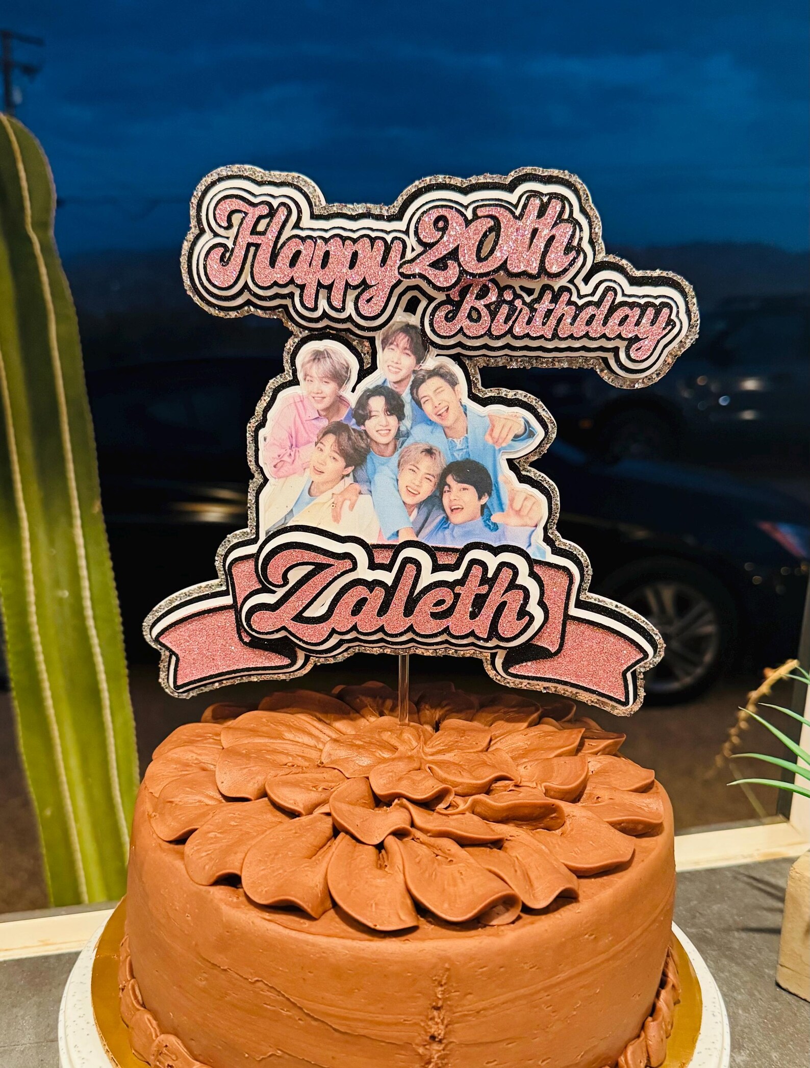BTS Cake Topper K-pop BTS Theme With Name - Etsy