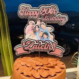 BTS Cake Topper K-pop BTS Theme With Name - Etsy