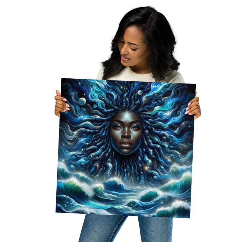 Yemeya – Afro-oceanic Cosmic Goddess Wall Art - Etsy