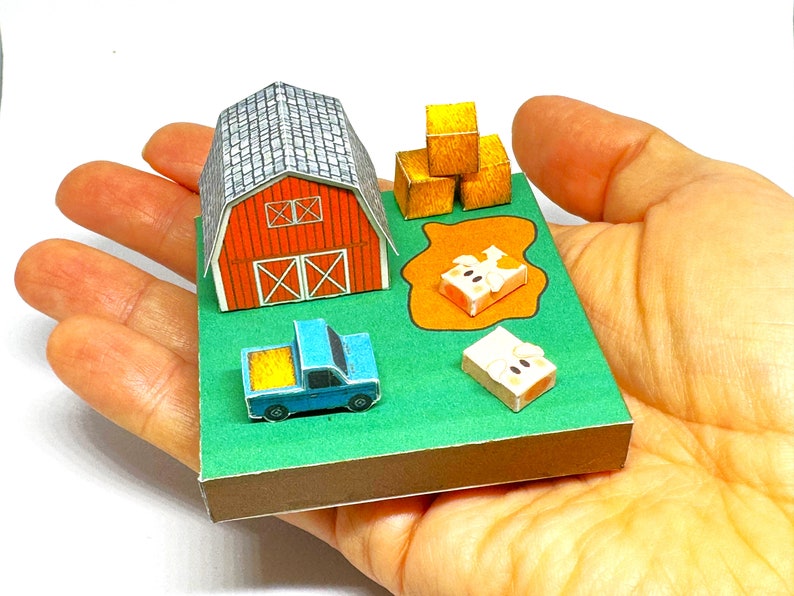Farm. Printable Papercraft DIY Project - Etsy