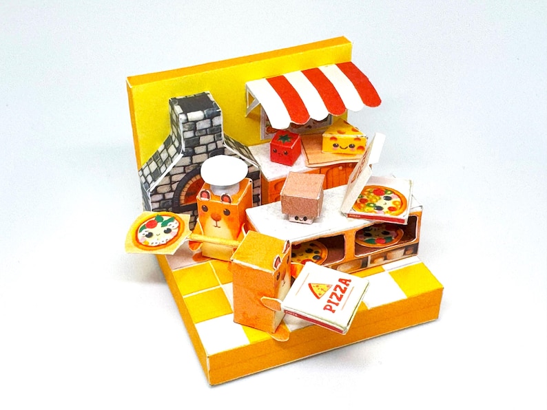 Capybara Pizza. Printable Papercraft DIY Project - Etsy