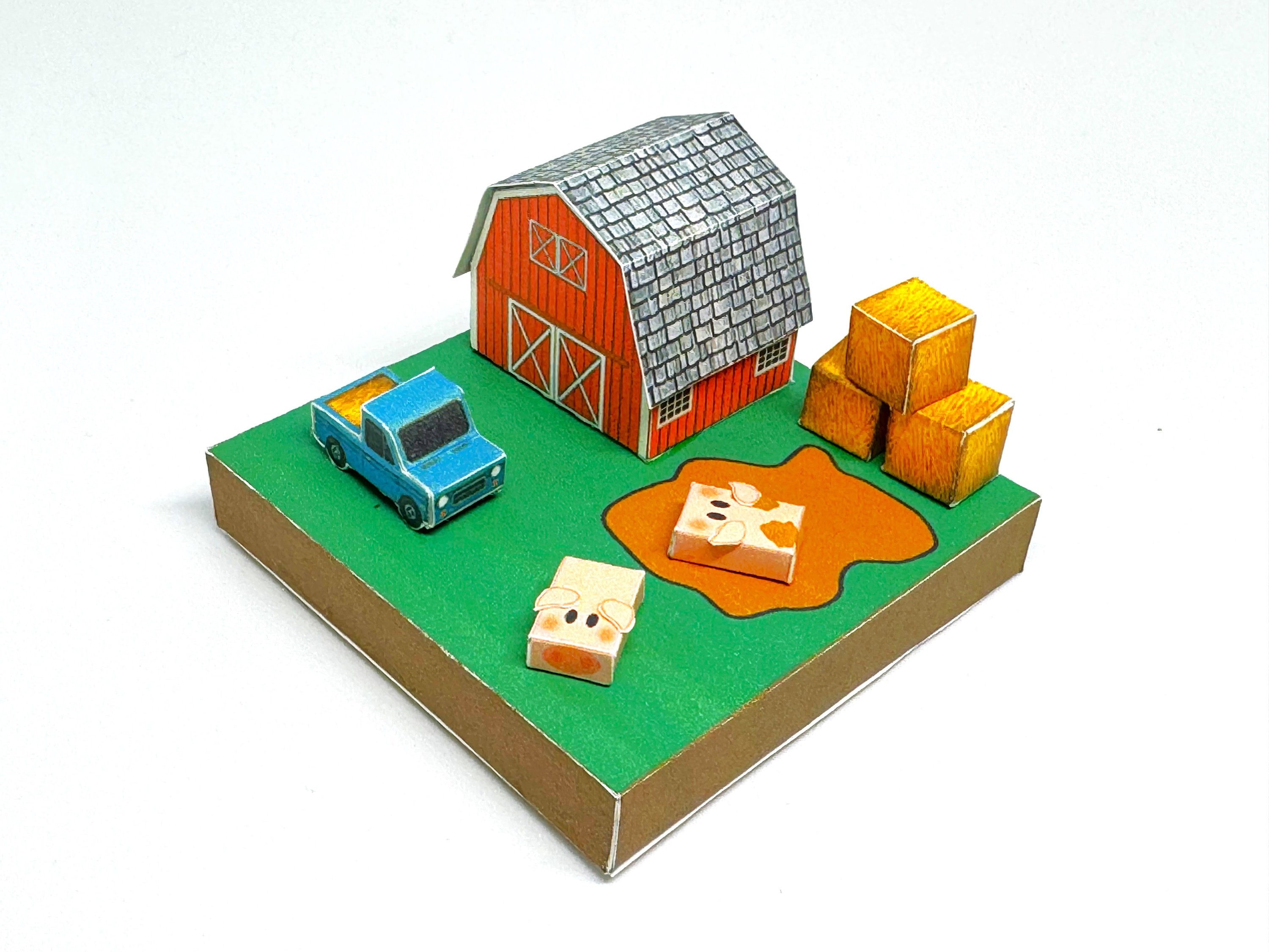 Farm. Printable Papercraft DIY Project - Etsy