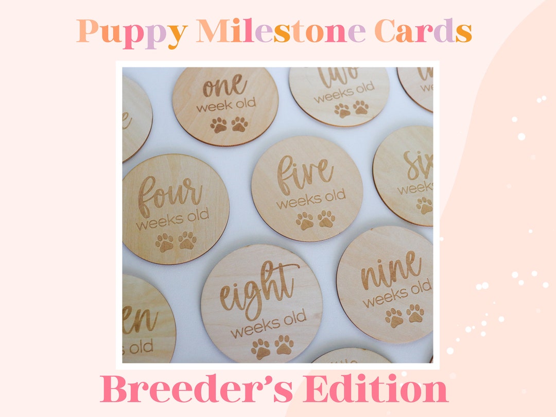 Puppy Milestone Cards | BREEDER'S EDITION - Etsy