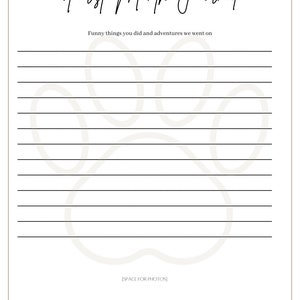 A Dog's Life Journal | DOG MEMORY BOOK - Etsy