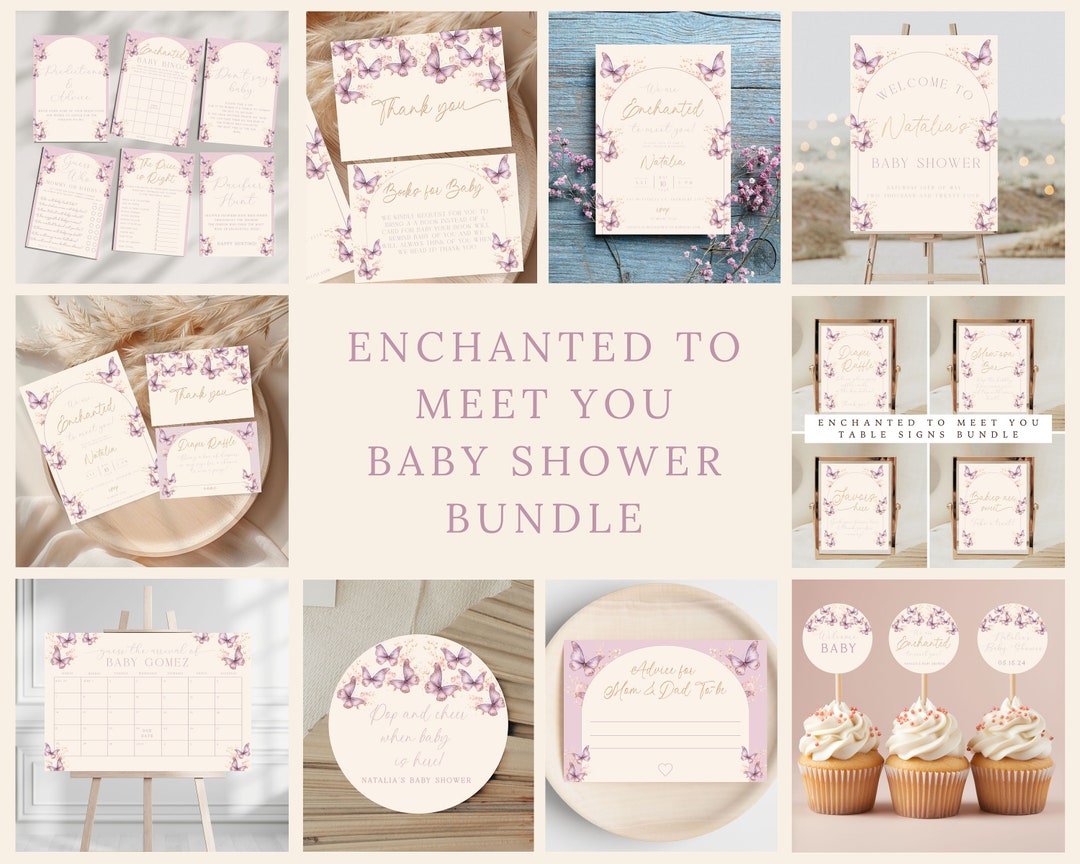Enchanted to Meet You Baby Shower Bundle | We're Enchanted to Meet You ...