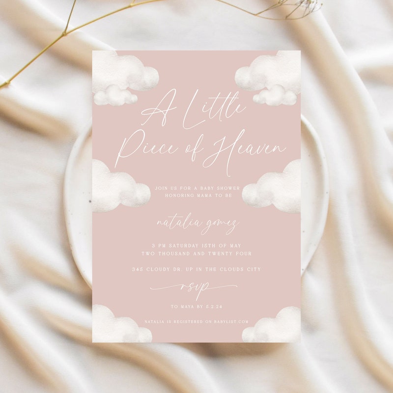 Printables Heaven Invitations - Etsy