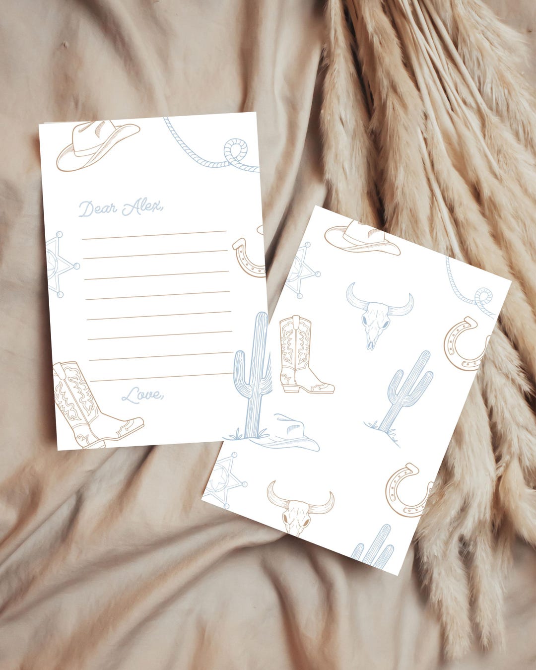 Cowboy First Birthday Time Capsule Note Card: Editable 1st Rodeo (4x6 ...