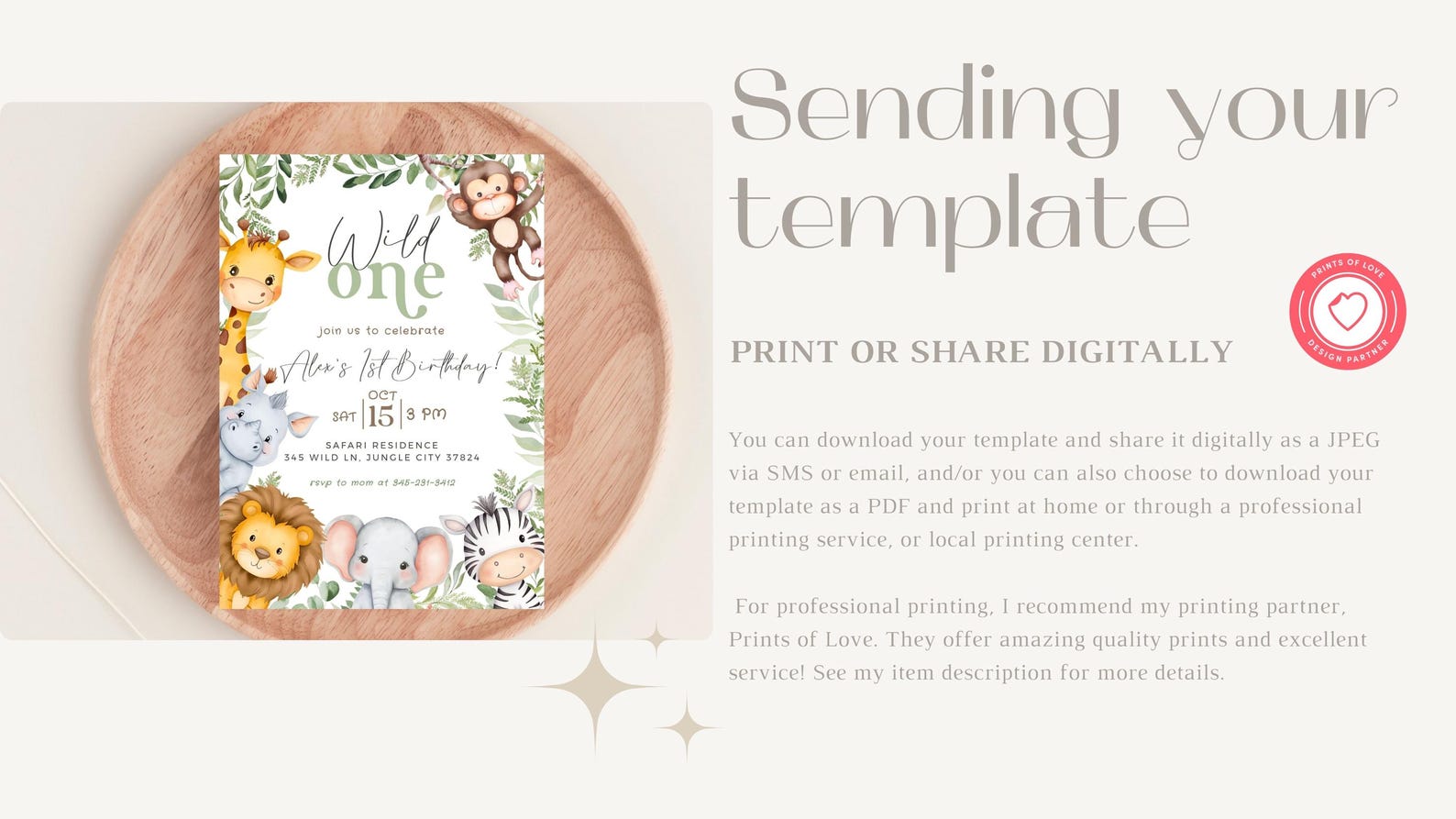 Wild One First Birthday Invitation Editable Wild One Invite Printable ...