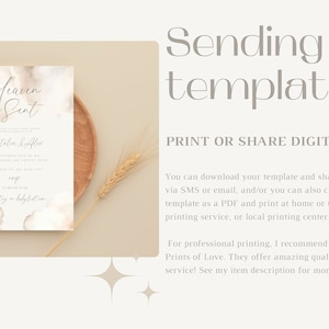 Heaven Sent Baby Shower Invitation | A Piece of Heaven Baby Shower ...