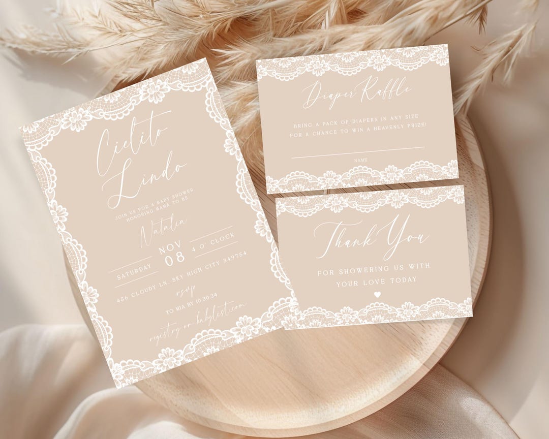 Cielito Lindo Baby Shower Invitation Set | Editable Cielito Lindo Baby ...