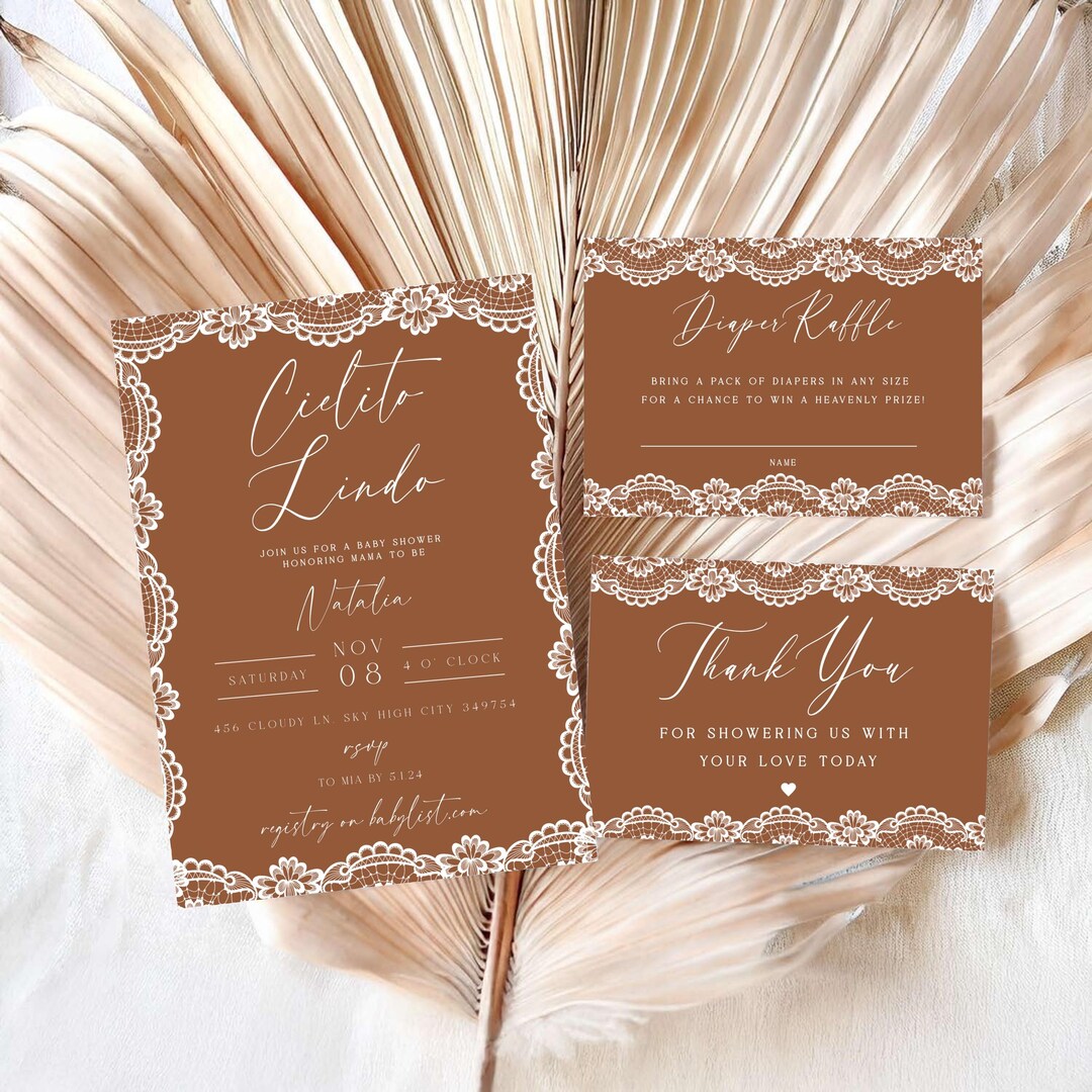 Cielito Lindo Baby Shower Invitation Set| Editable Cielito Lindo Baby ...