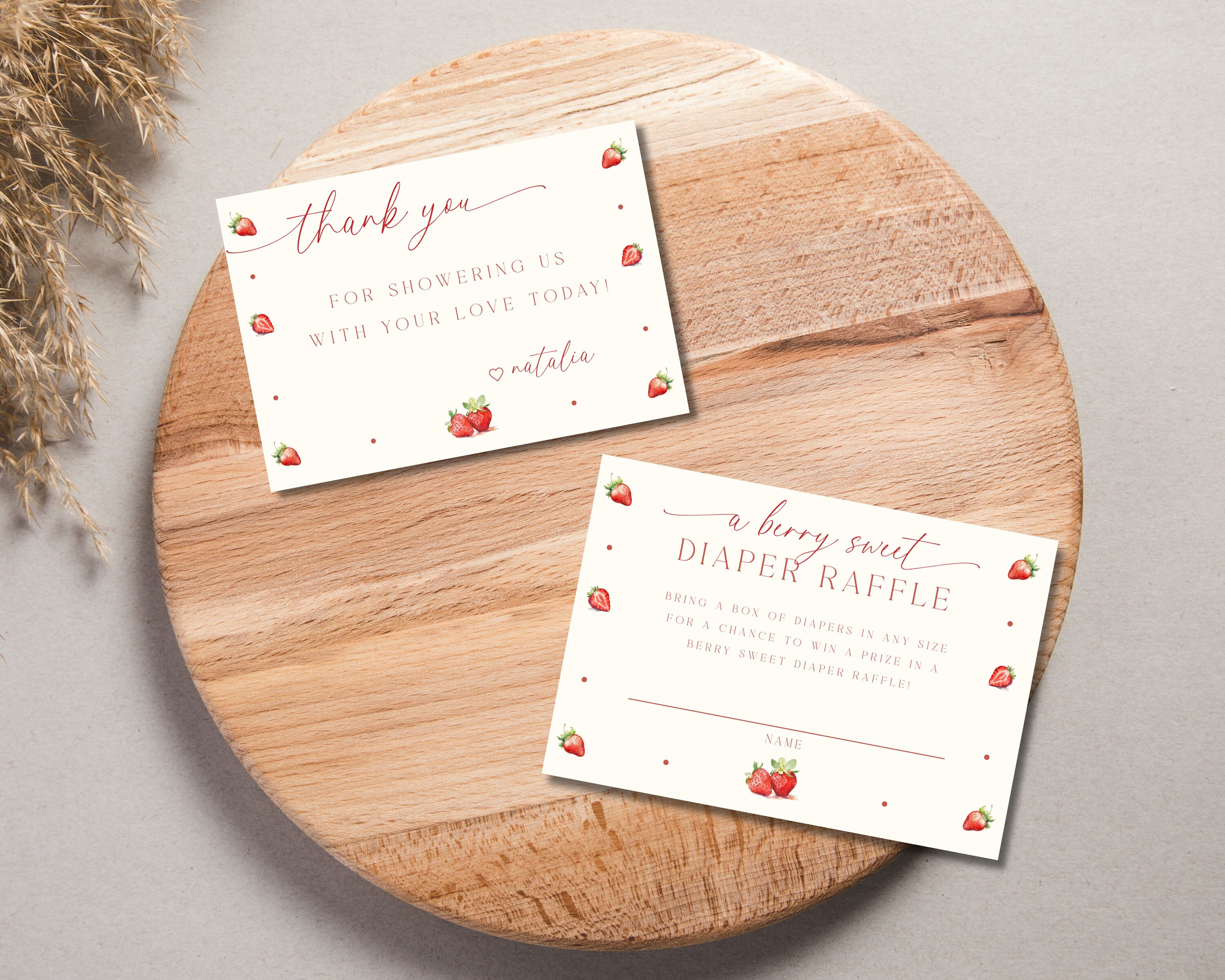 Editable Berry Sweet Baby Shower Invitation Set Berry Sweet Baby on the ...