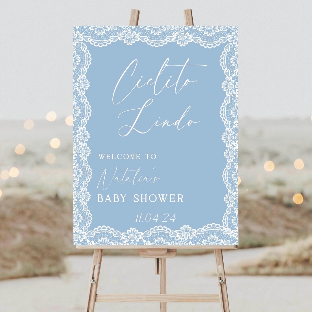 Cielito Lindo Baby Shower Welcome Sign | Editable Cielito Lindo Baby ...