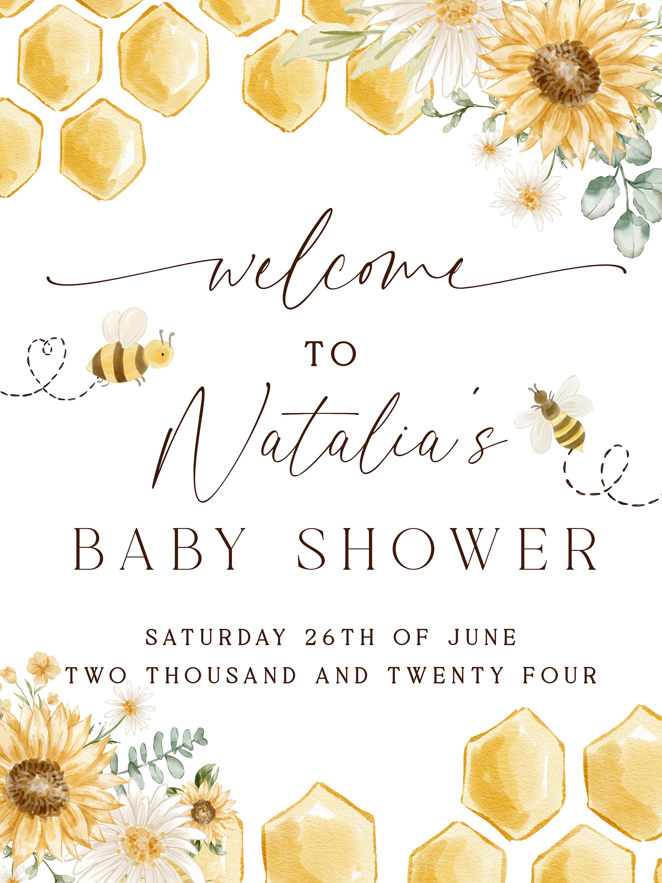 Editable Mama to Bee Baby Shower Welcome Sign Mama to Bee Baby Shower ...