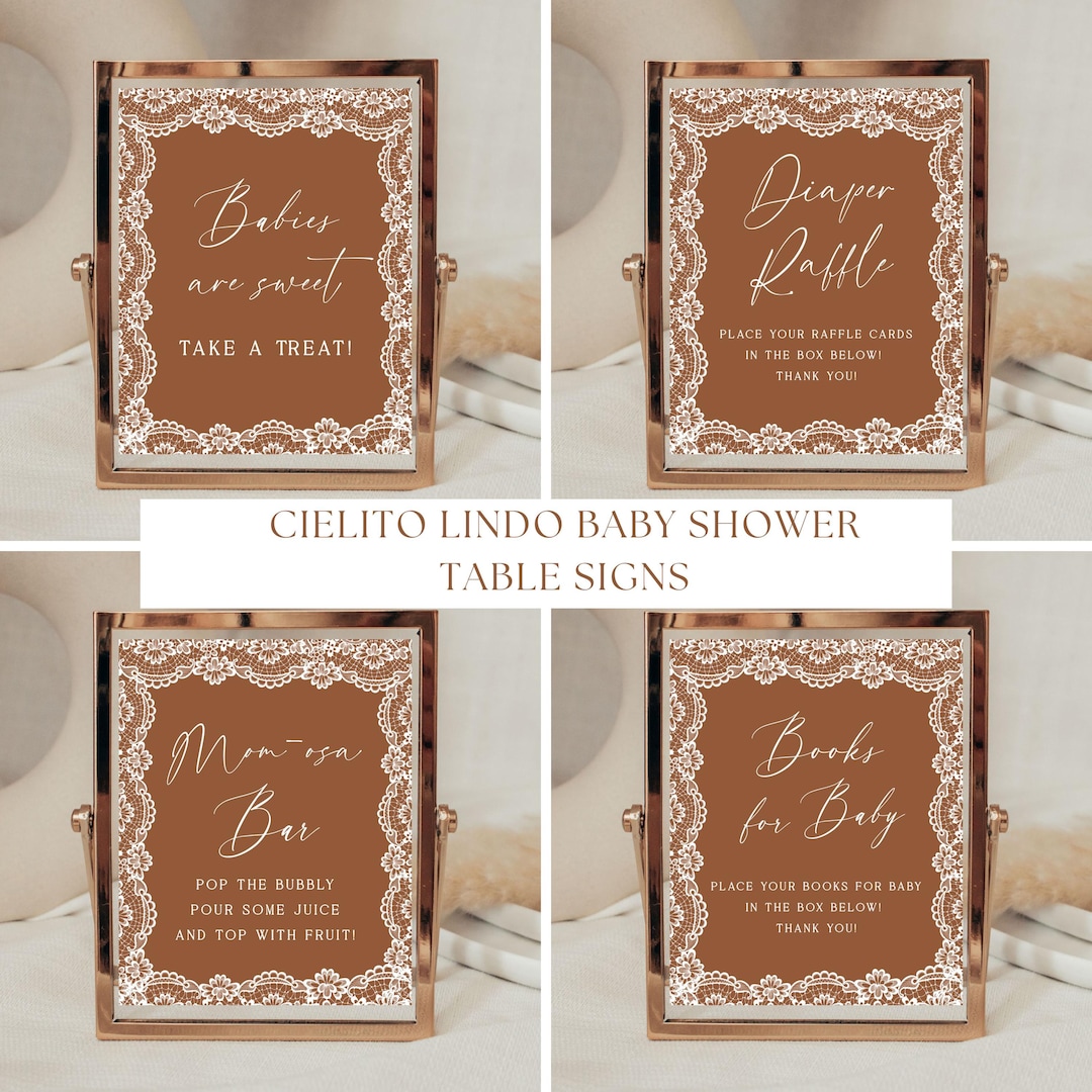 Cielito Lindo Baby Shower Table Signs Bundle | Editable Cielito Lindo ...
