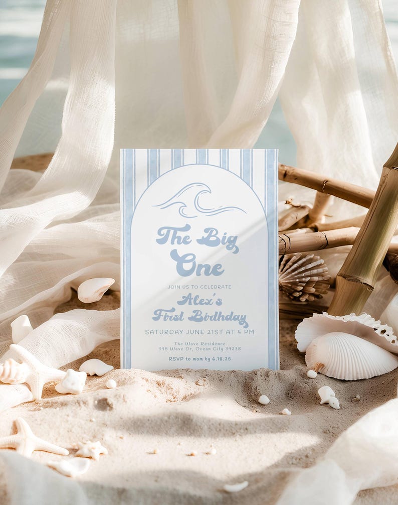 Big One 1st Birthday Milestone Board | Editable Big One First Birthday ...