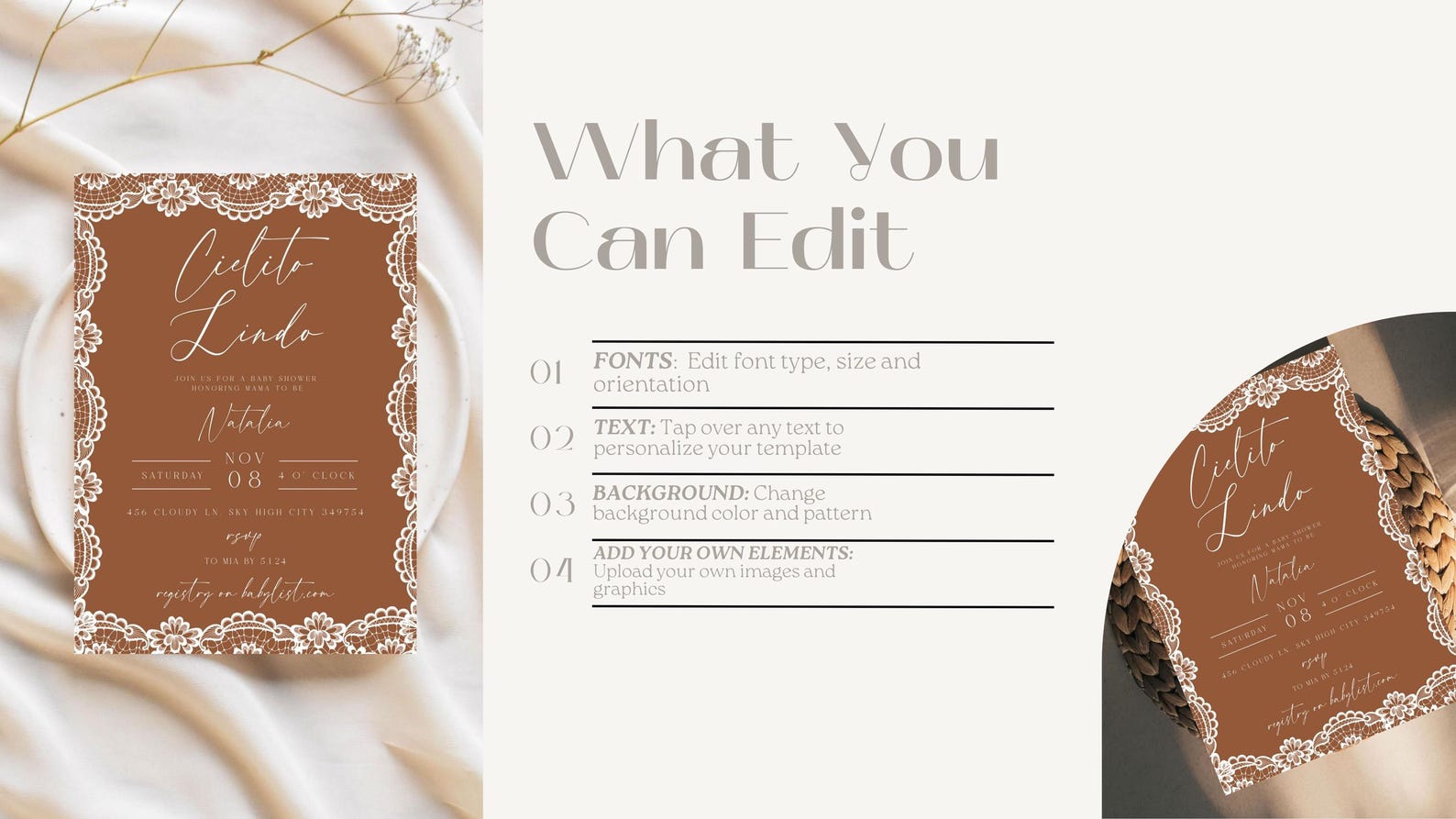 Cielito Lindo Baby Shower Due Date Arrival Calendar Editable Cielito ...