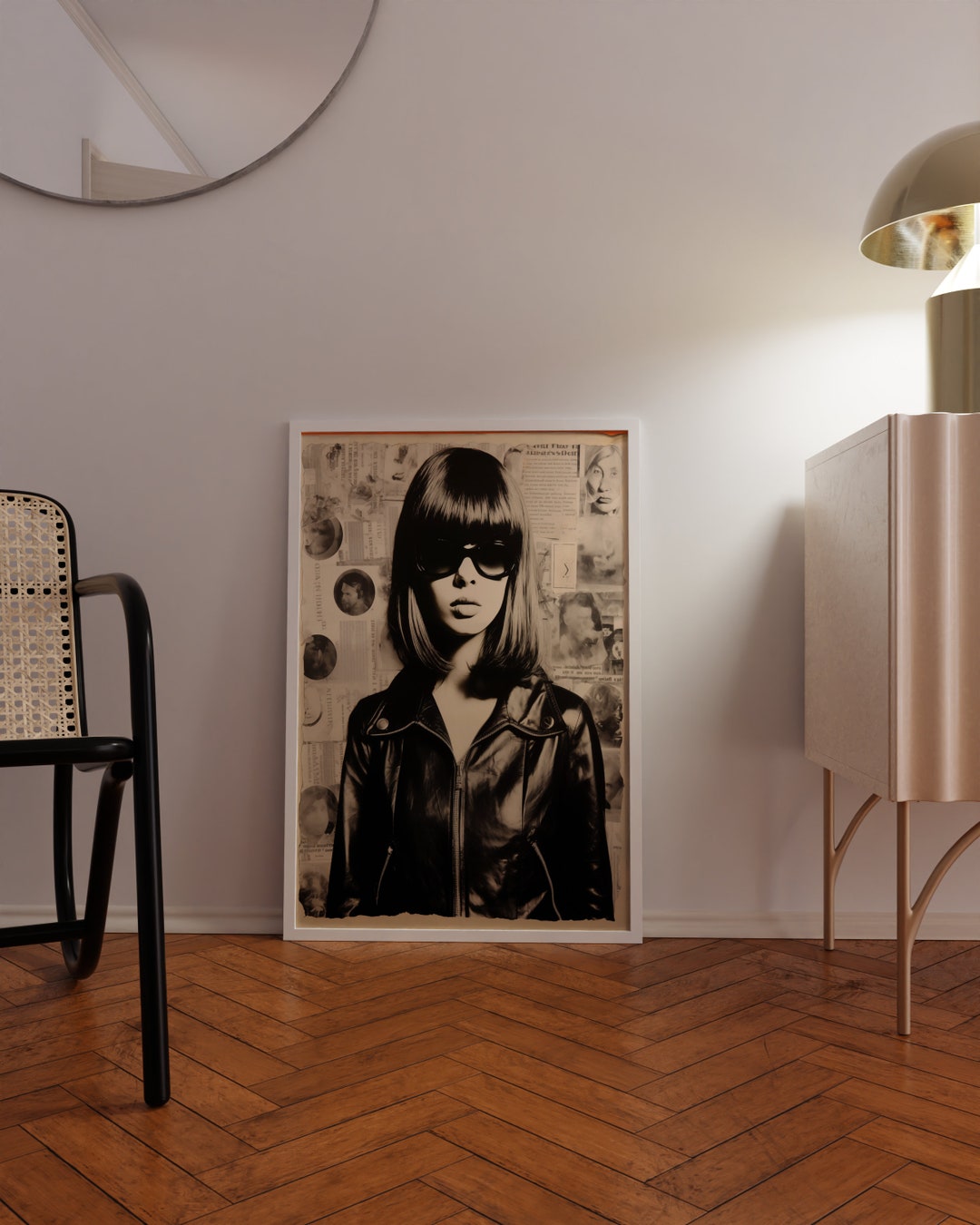 Black and White Punk Poster 60s Style Poster Aesthetic Room - Etsy